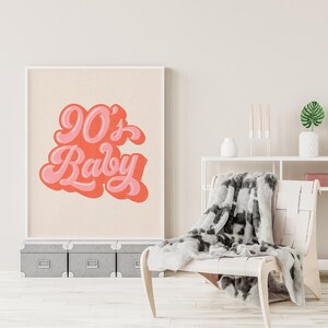 90's Baby Typography Art Print, 90's Inspired Art Print, Early 2000's ...
