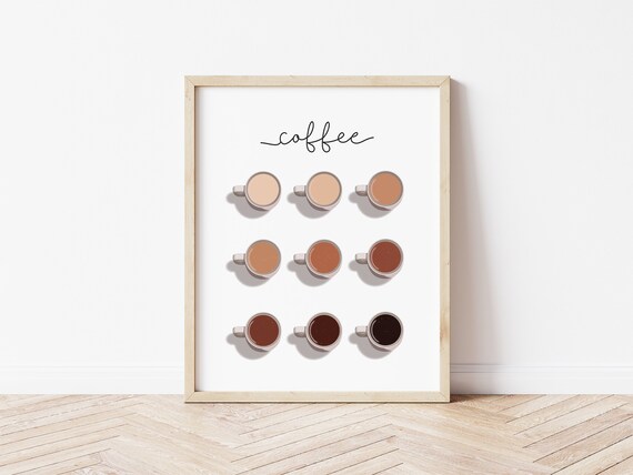 Minimalist Coffee Art Print Coffee Lover Wall Art Simple | Etsy