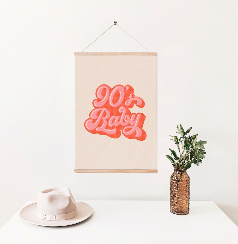 90's Baby Typography Art Print, 90's Inspired Art Print, Early 2000's ...