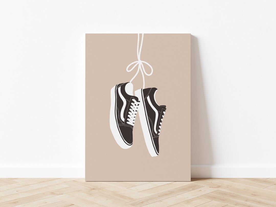 Vans Sneaker Art Print, Vans Poster, Shoe Lover Wall Art, Trendy Wall ...