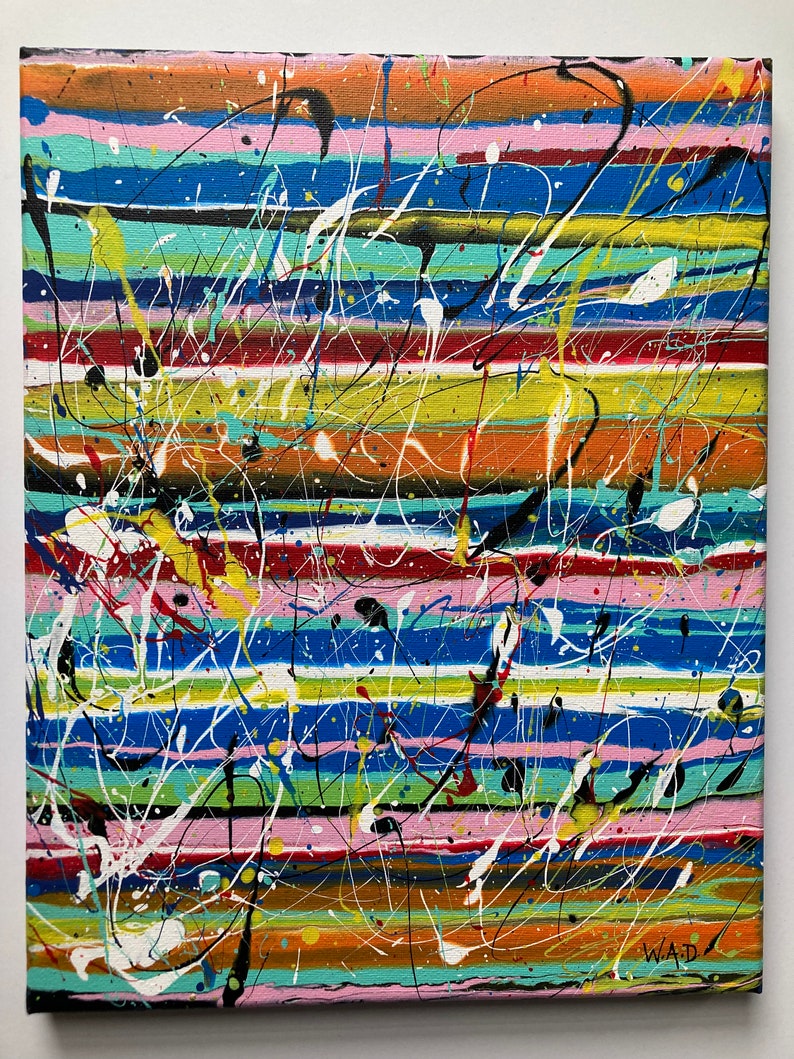 Abstract Jackson Pollock Inspired Art,abstract Wall Art,original ...