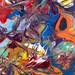 Abstract Jackson Pollock Inspired Acrylic Painting: Colorful Mini Wall ...