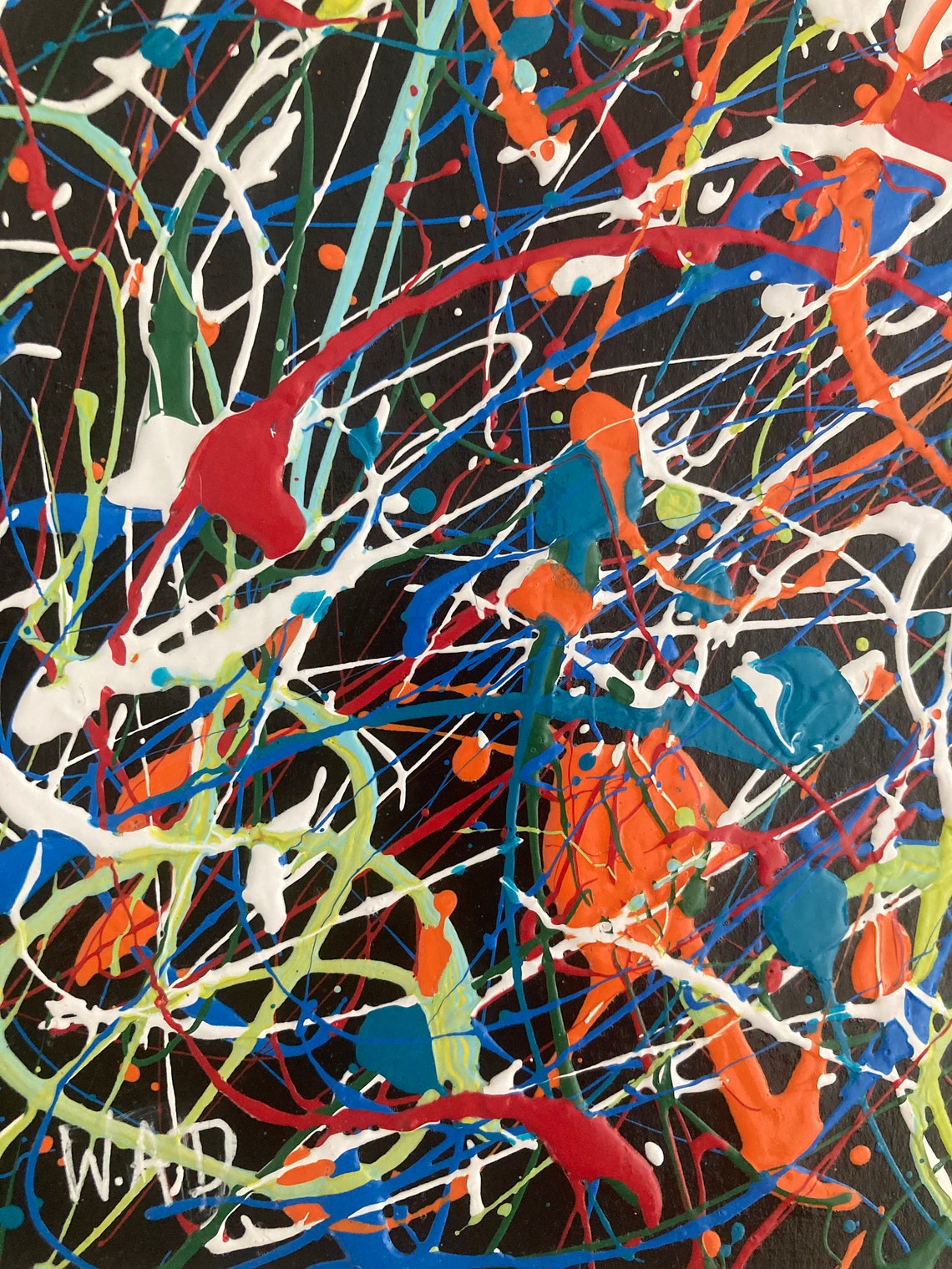 Abstract Jackson Pollock Inspired Artpollock Inspired - Etsy
