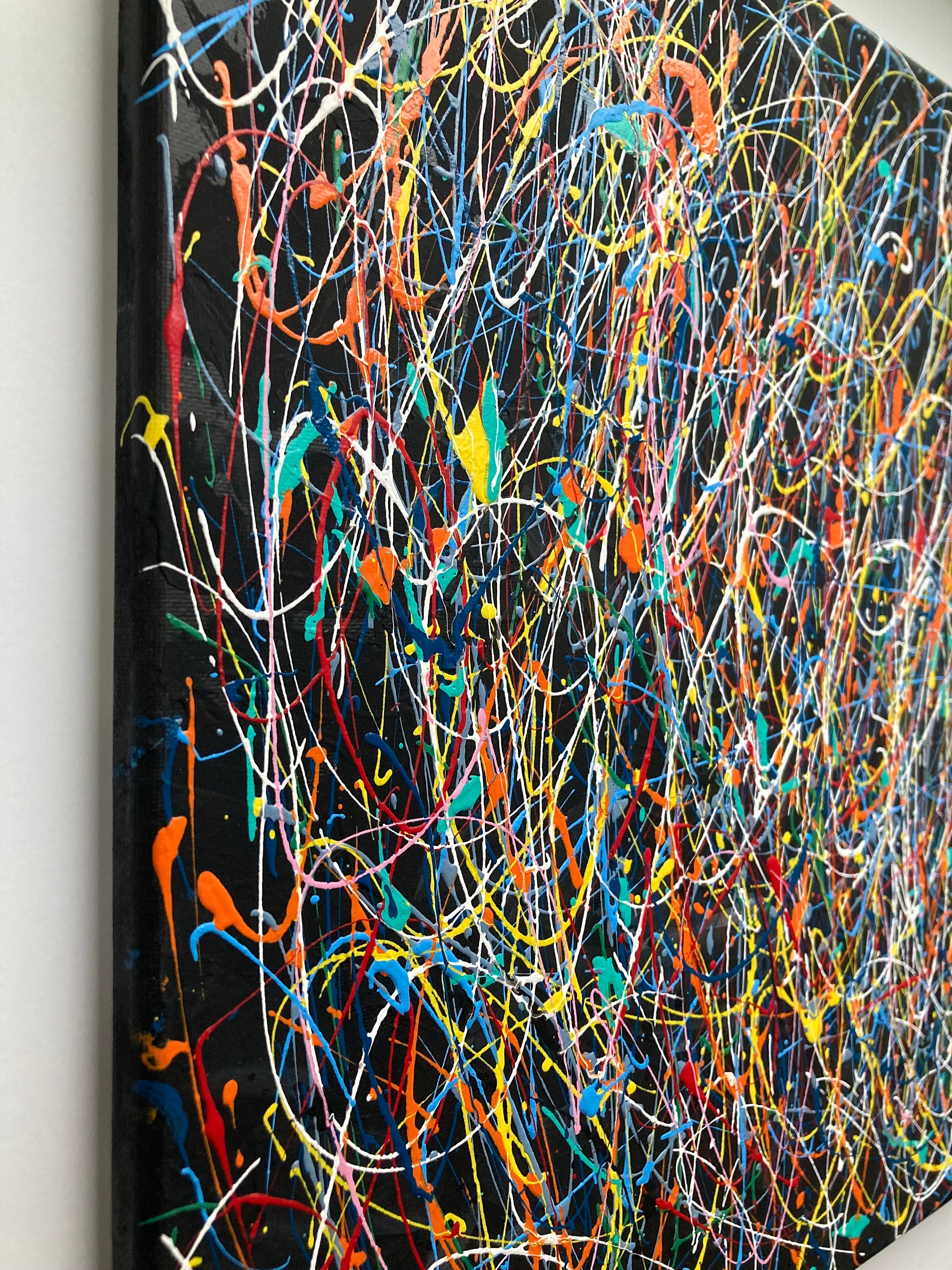 Abstract Jackson Pollock Inspired Art,pollock Inspired Painting, Pollock Wall Art,original ...
