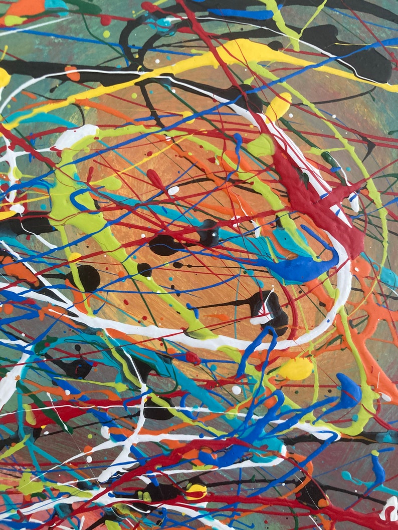 Abstract Jackson Pollock Inspired Art,abstract Wall Art,original ...