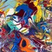 Abstract Jackson Pollock Inspired Acrylic Painting: Colorful Mini Wall ...