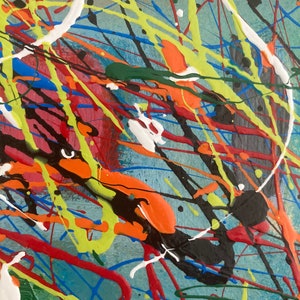 Abstract Jackson Pollock Inspired Art,abstract Wall Art,original ...