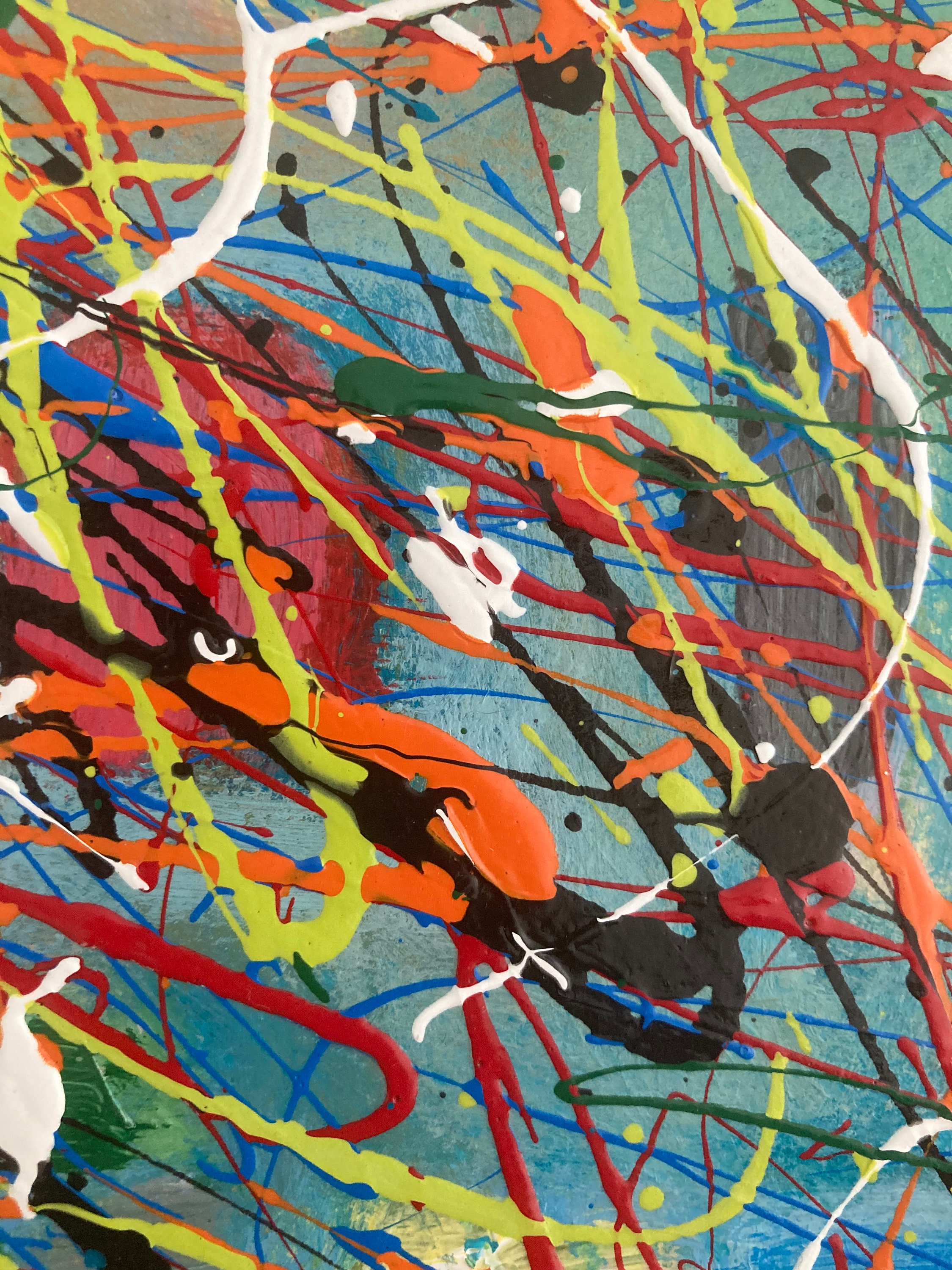 Abstract Jackson Pollock Inspired Artpollock Style - Etsy