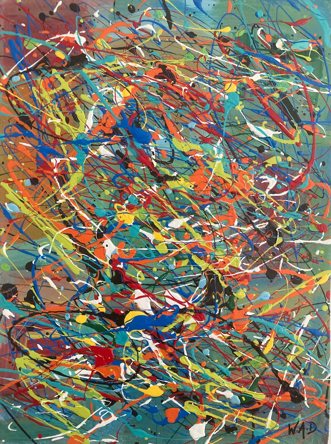 Abstract Jackson Pollock Inspired Art,pollock Style Painting,pollock ...