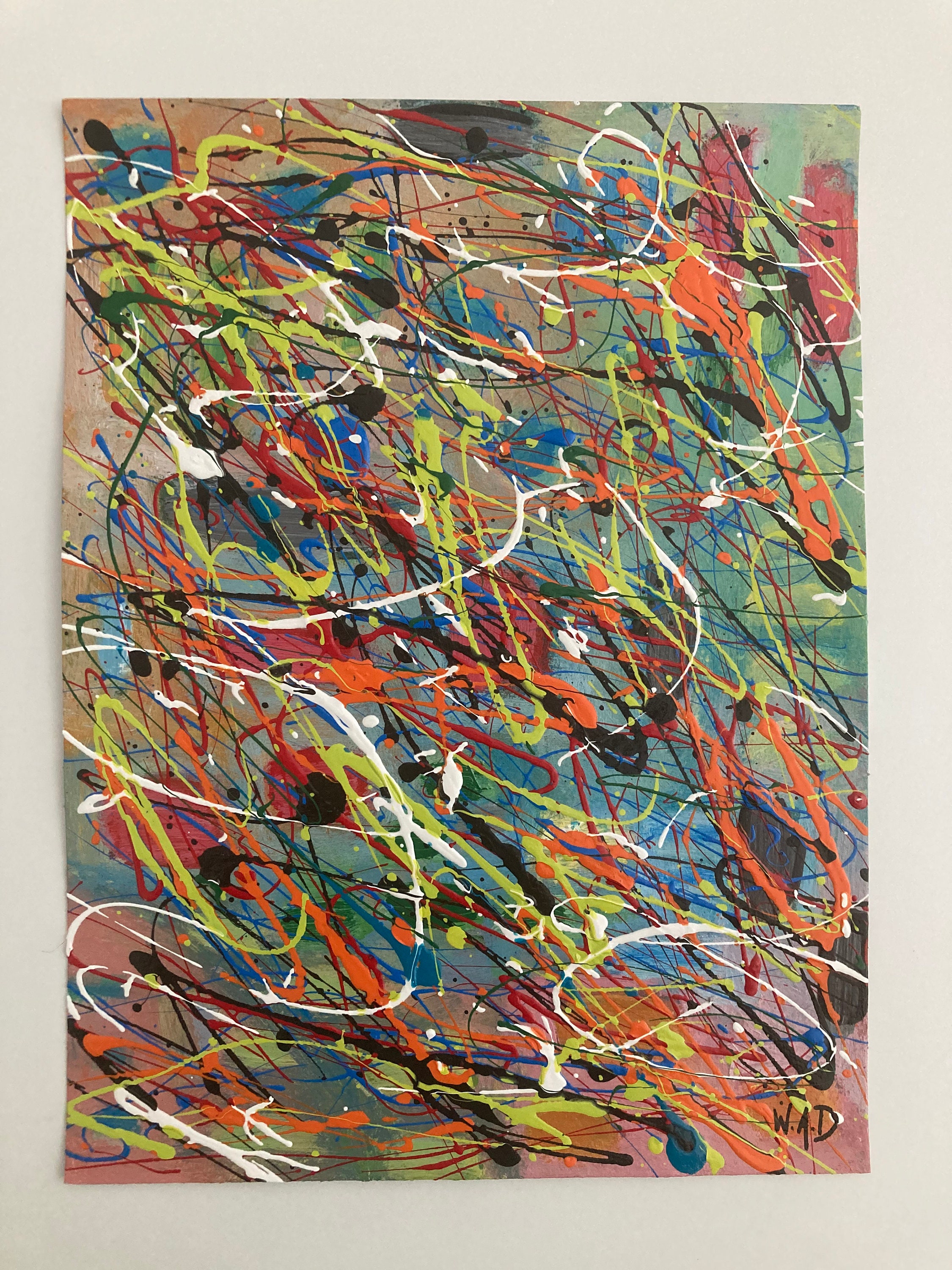 Abstract Jackson Pollock Inspired Artpollock Style - Etsy