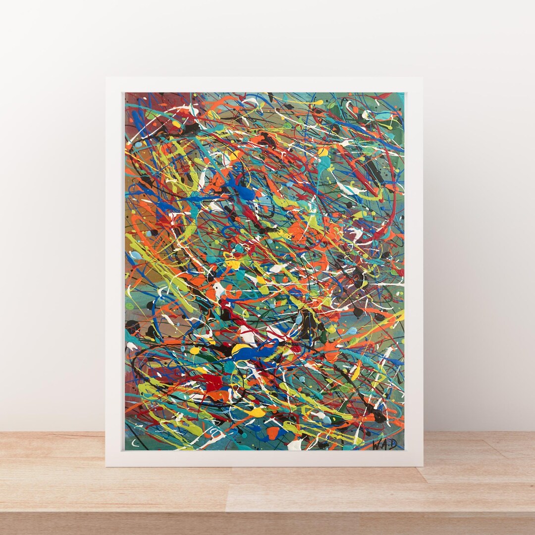 Abstract Jackson Pollock Inspired Art,abstract Wall Art,original ...