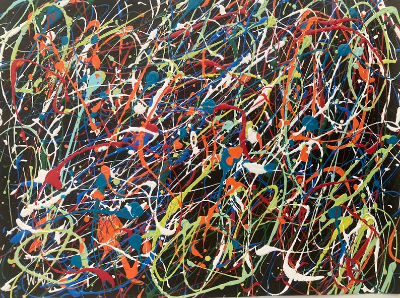 Abstract Jackson Pollock Inspired Art,pollock Inspired Painting,pollock ...
