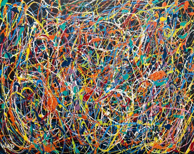 Abstract Jackson Pollock Inspired Art,pollock Inspired Painting ...
