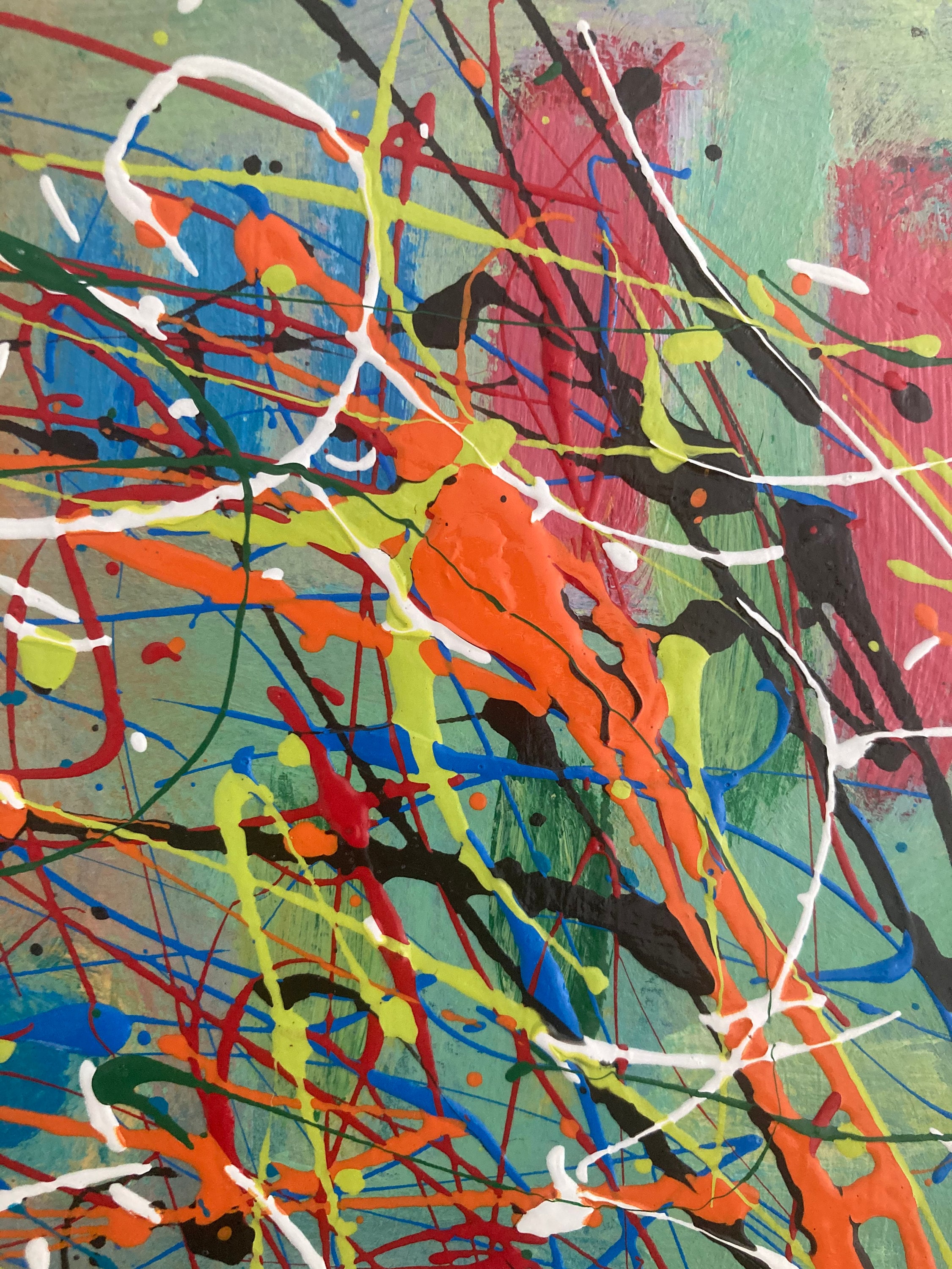Abstract Jackson Pollock Inspired Artpollock Style - Etsy