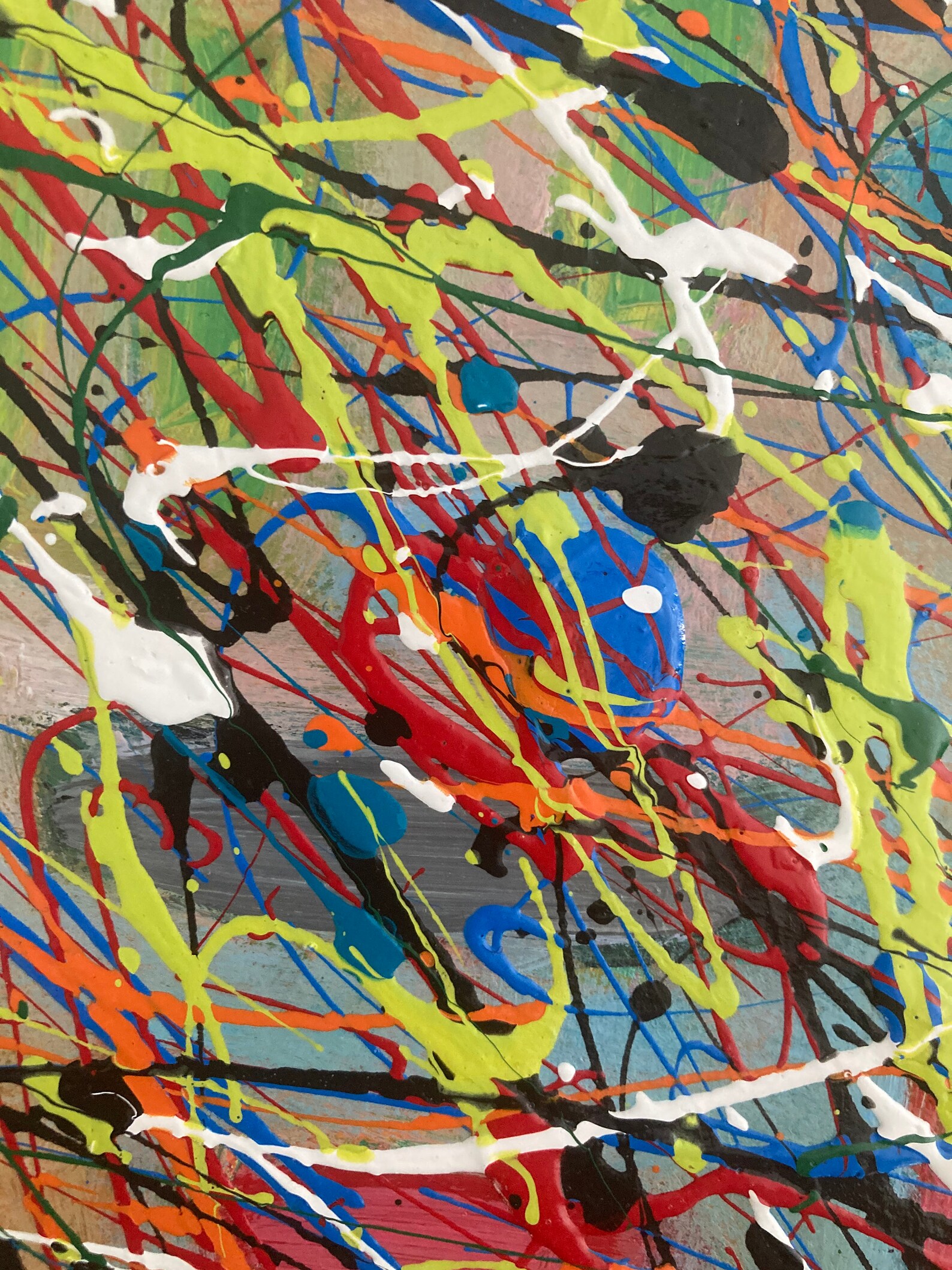 Abstract Jackson Pollock Inspired Artpollock Style - Etsy