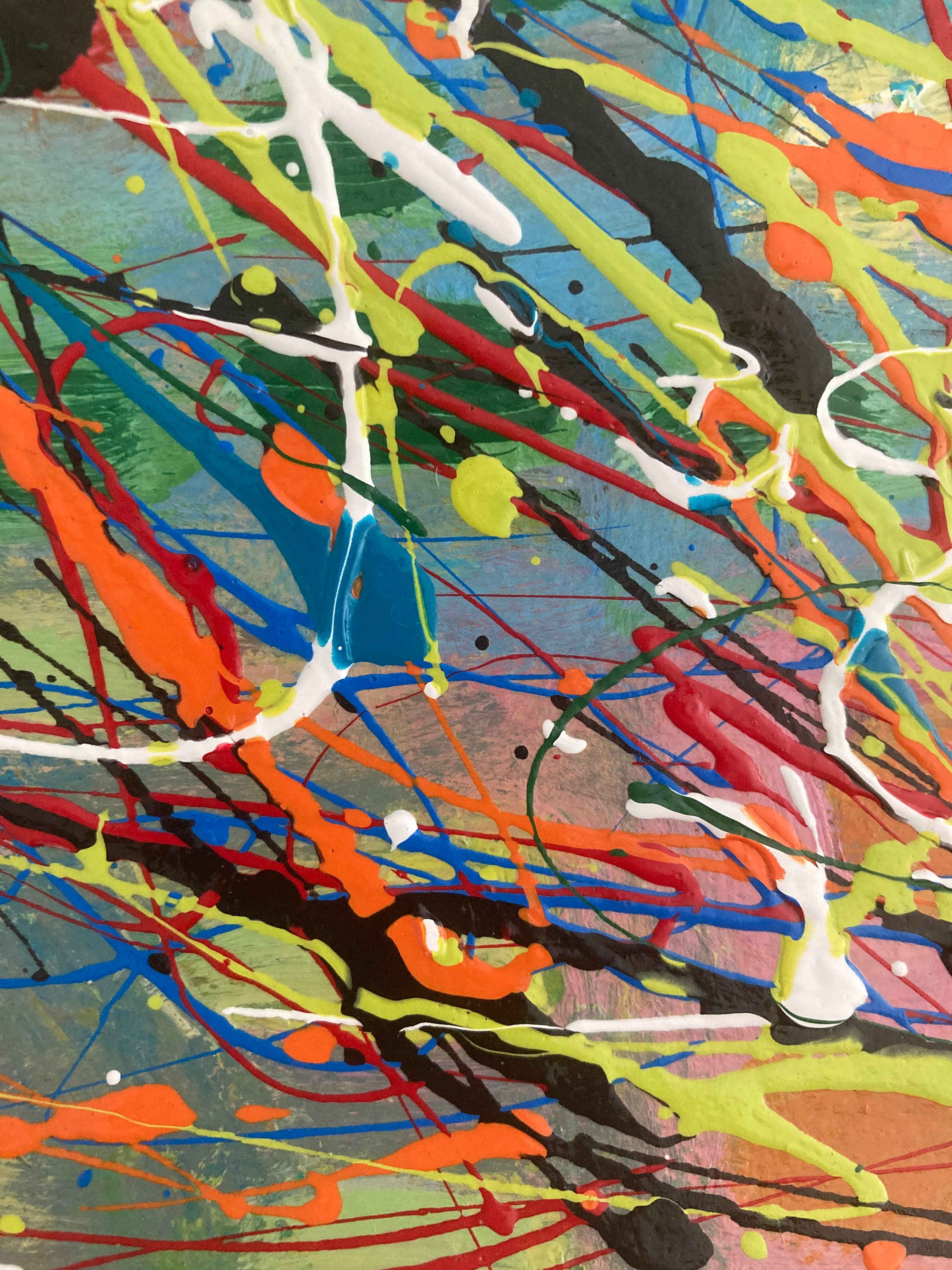 Abstract Jackson Pollock Inspired Artpollock Style - Etsy