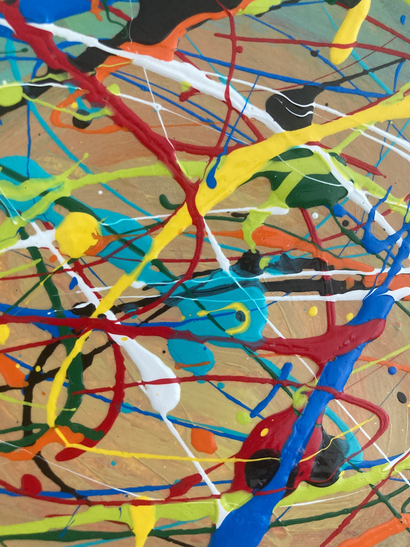 Abstract Jackson Pollock Inspired Artpollock Style - Etsy