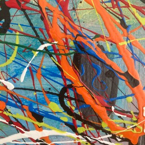Abstract Jackson Pollock Inspired Art,abstract Wall Art,original ...