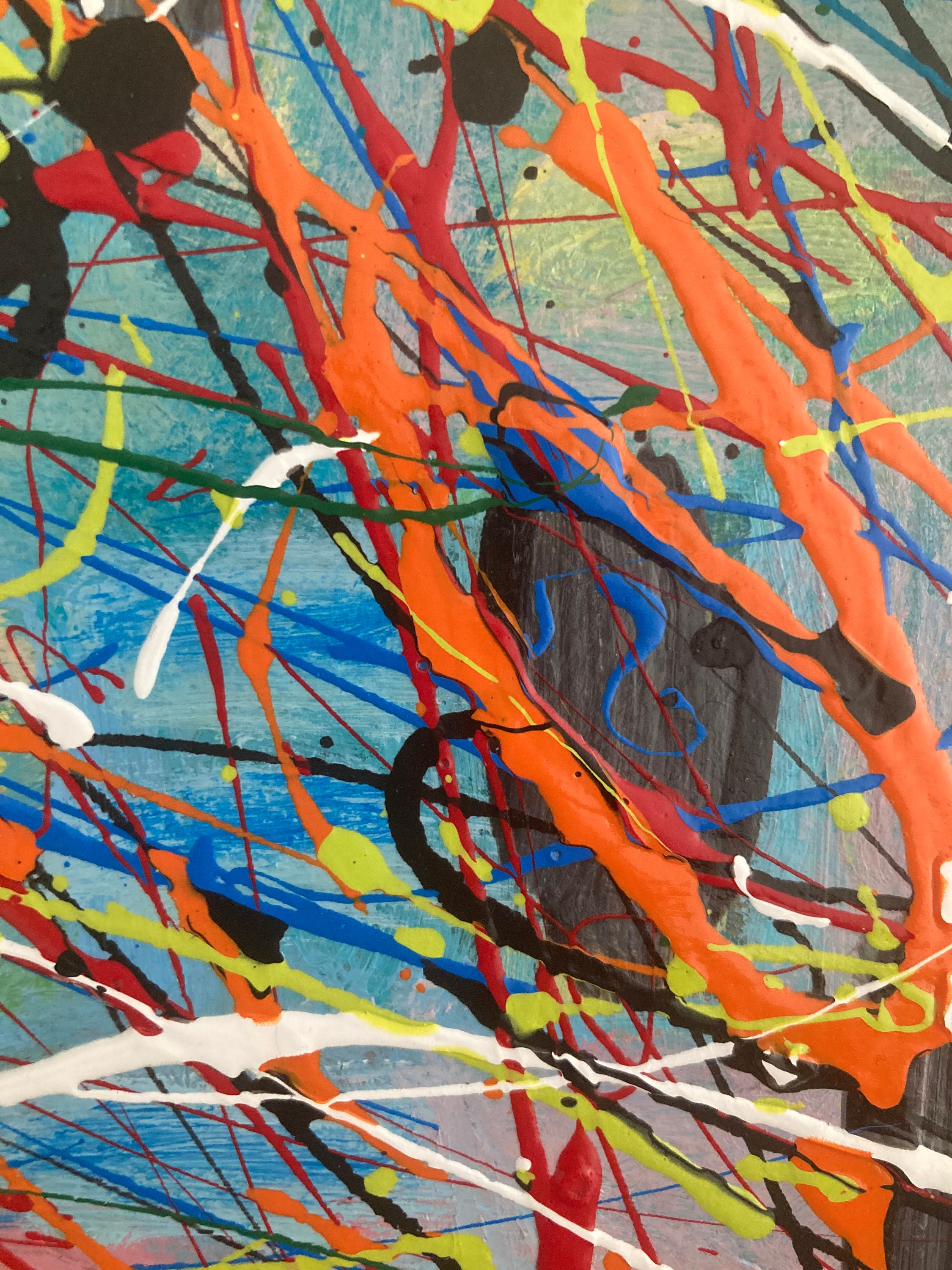 Abstract Jackson Pollock Inspired Artpollock Style - Etsy