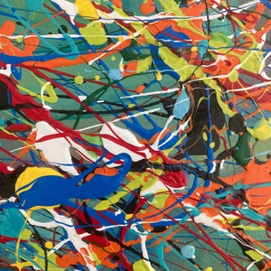 Abstract Jackson Pollock Inspired Art,pollock Style Painting,pollock ...