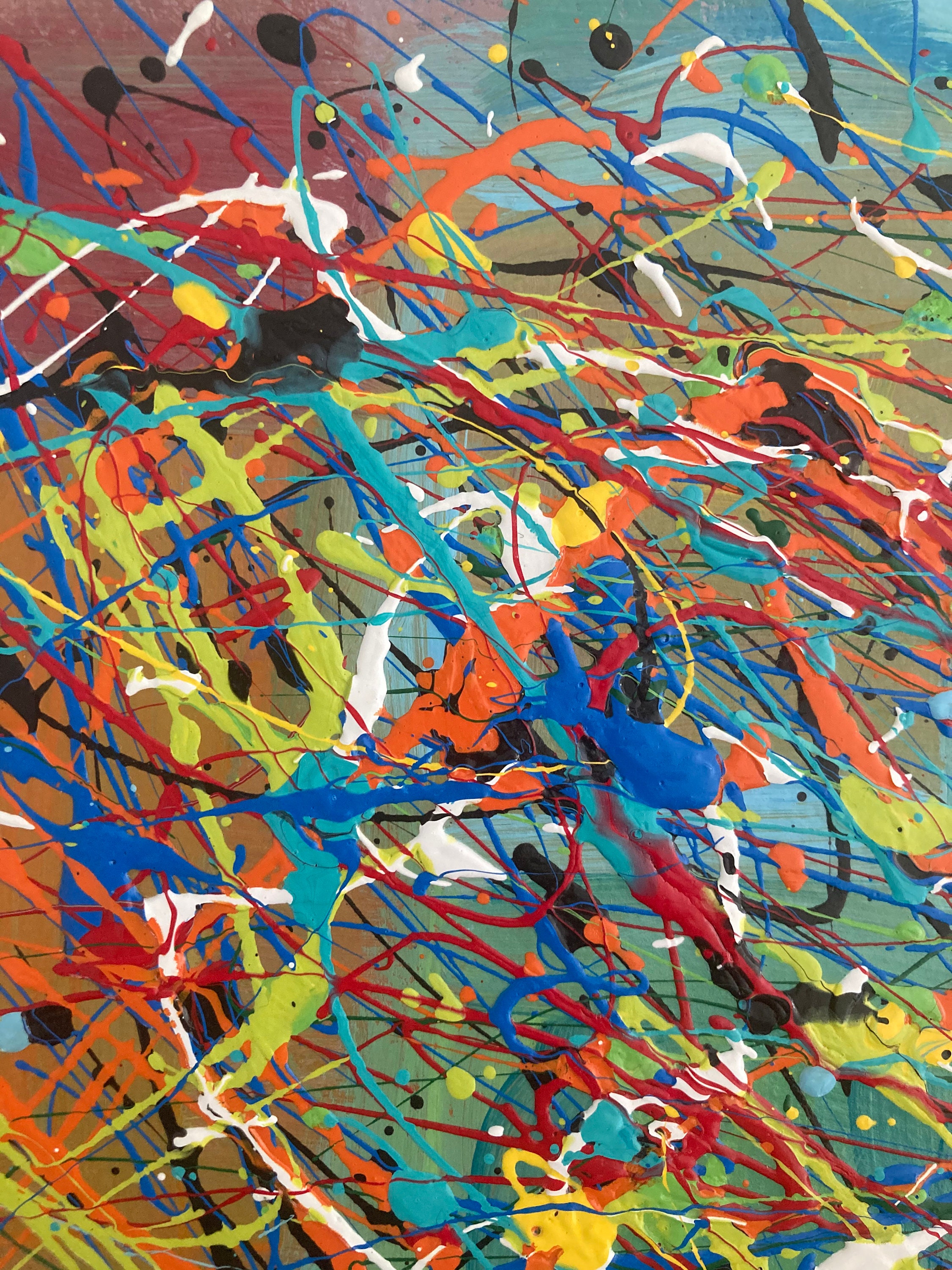 Abstract Jackson Pollock Inspired Art,pollock Style Painting,pollock ...