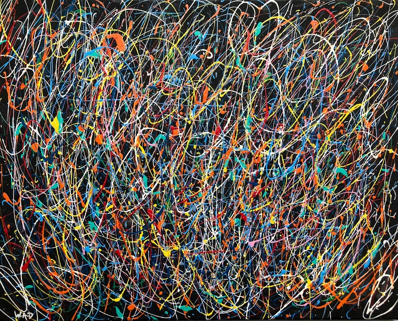 Abstract Jackson Pollock Inspired Art,pollock Inspired Painting ...