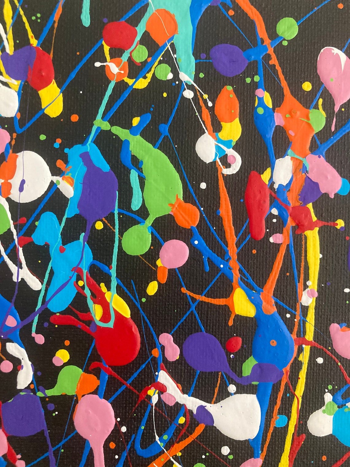 Abstract Jackson Pollock Inspired Artpollock Inspired - Etsy