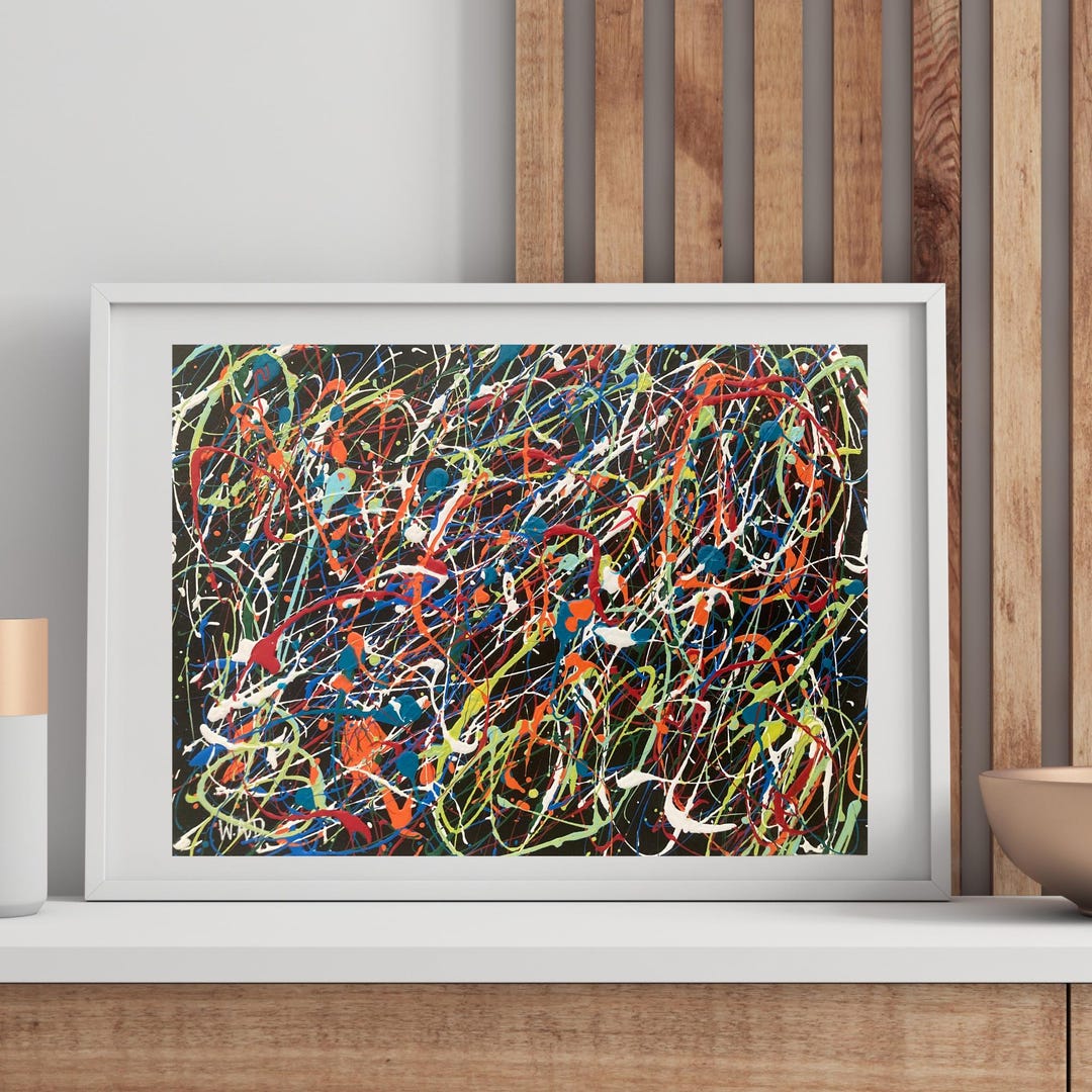 Abstract Jackson Pollock Inspired Art,pollock Inspired Painting,pollock ...
