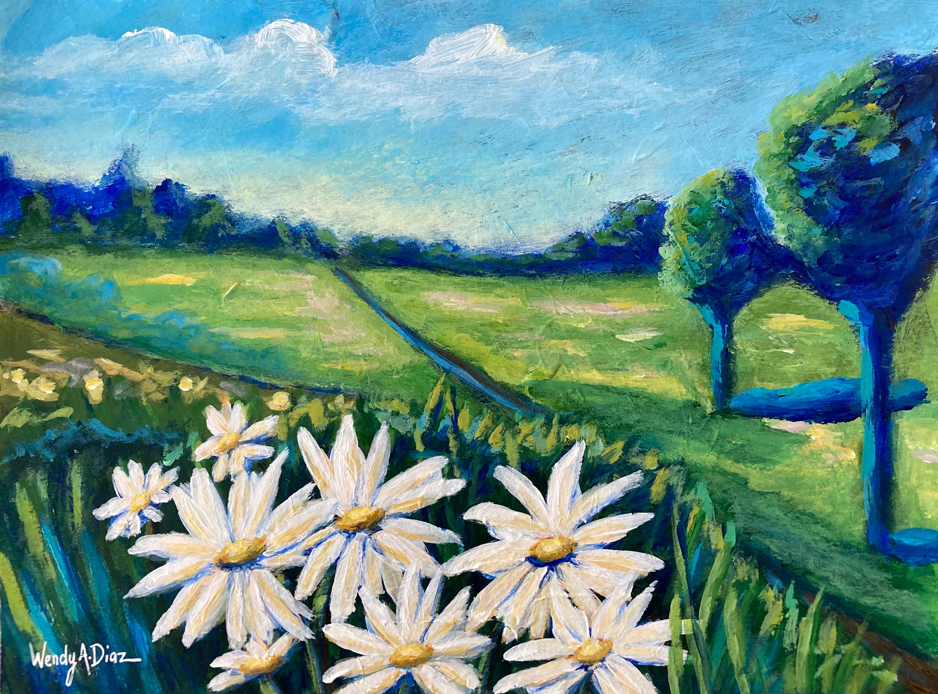 Daisy Paintings Abstract