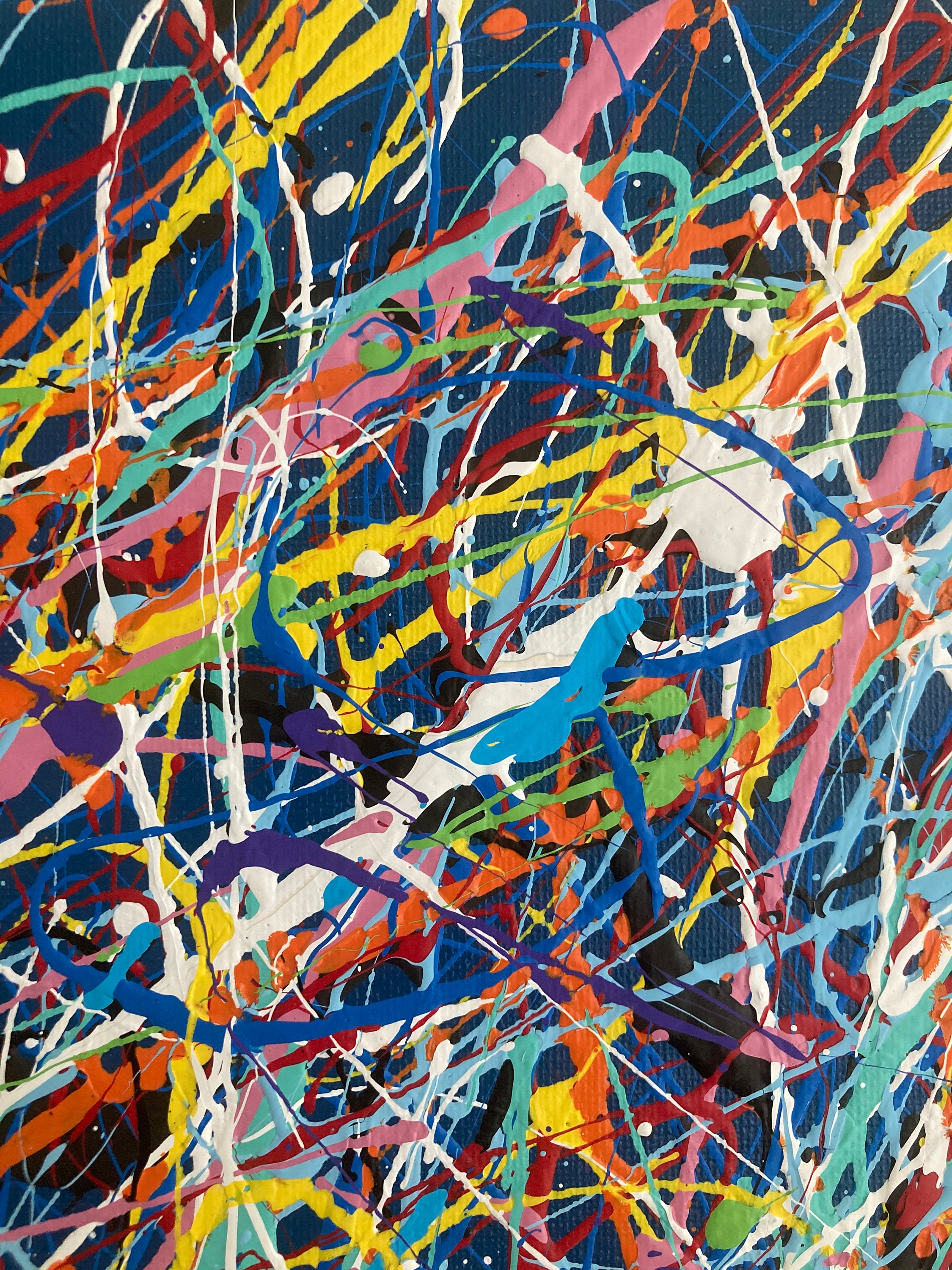 Abstract Jackson Pollock Inspired Artpollock Inspired - Etsy