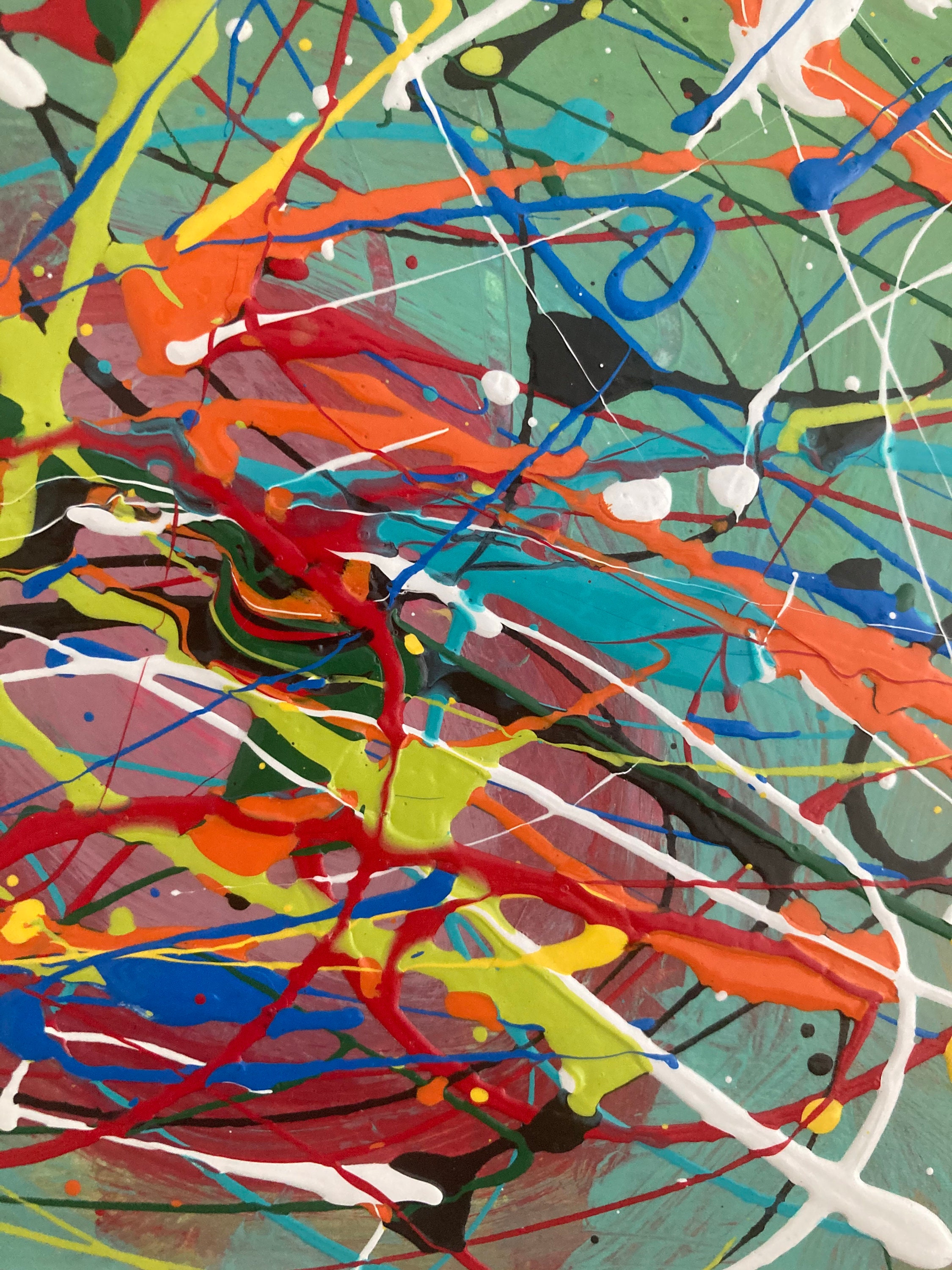 Abstract Jackson Pollock Inspired Artpollock Style - Etsy