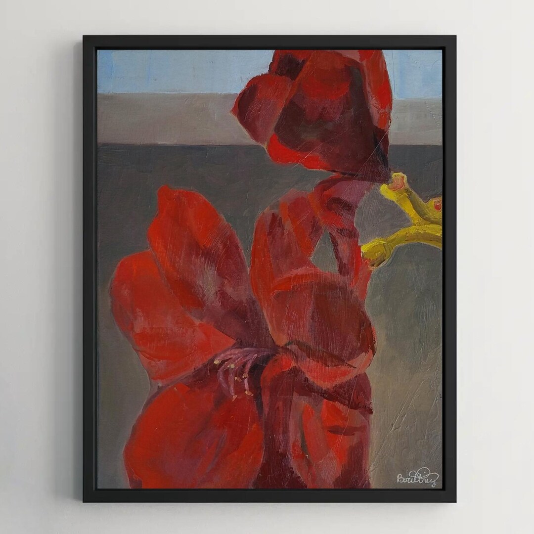 Red Lily Painting - Original Oil Painting by Artist Brittney Rice - 11 ...