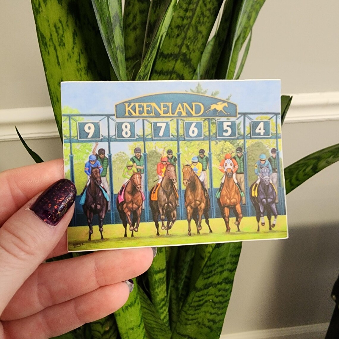Sticker - "racing Out of the Gate at Keeneland" - Etsy