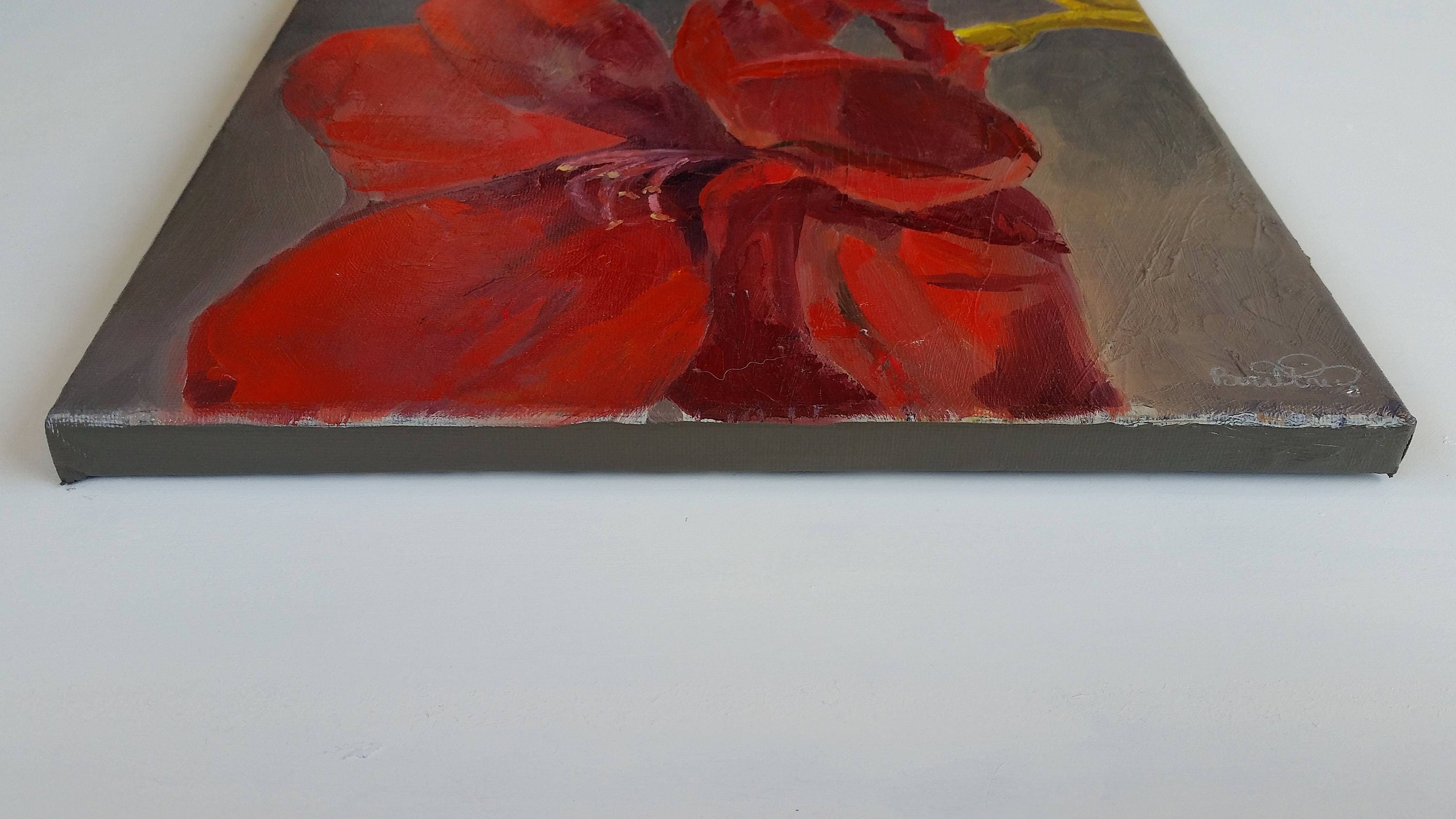 Red Lily Painting - Original Oil Painting by Artist Brittney Rice - 11 ...