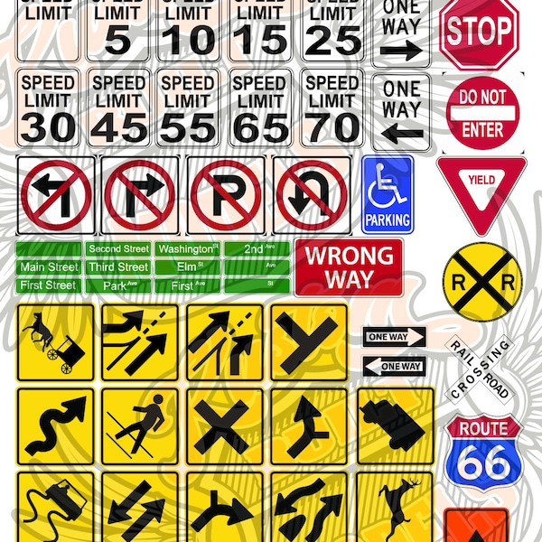 Printable Road Signs - Etsy