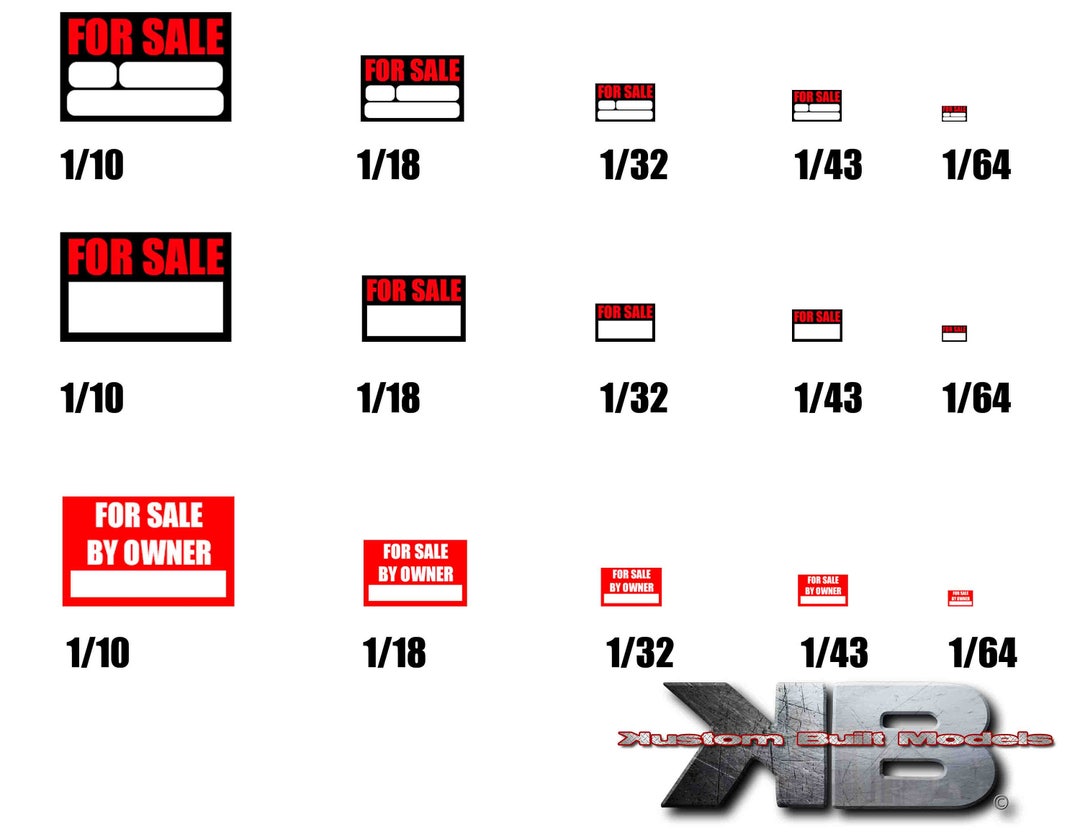 Scale Car for Sale Signs - Etsy