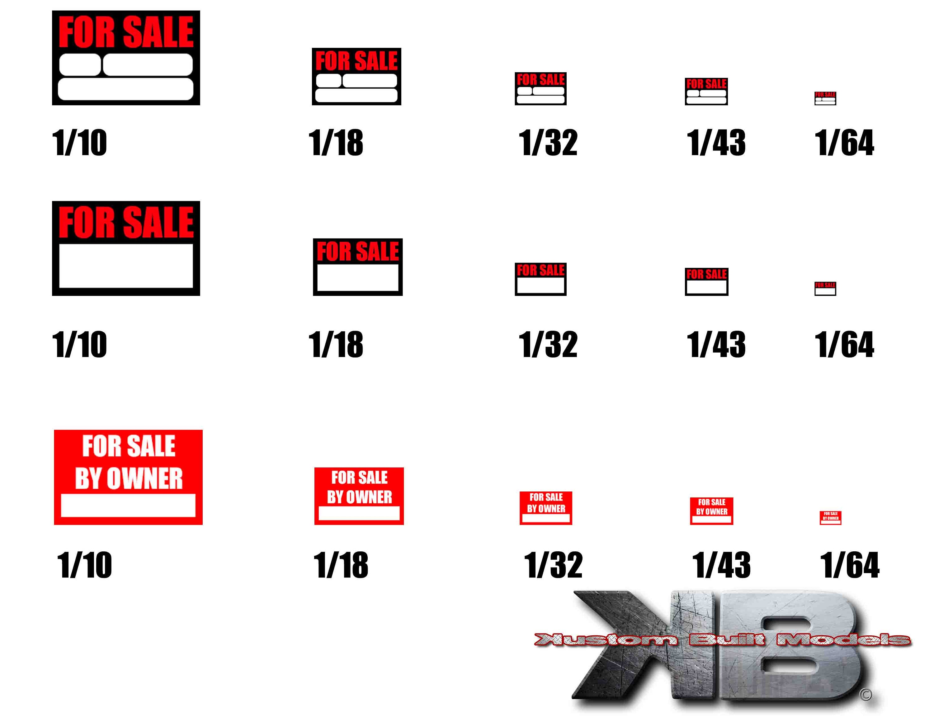 Scale Car for Sale Signs - Etsy