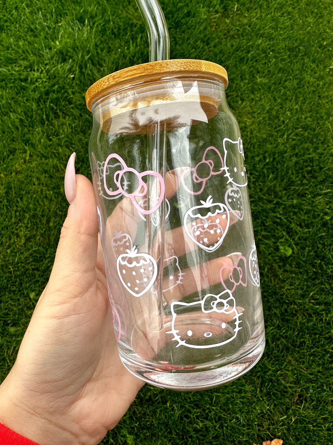 Hello Kitty Glass Jar - Etsy