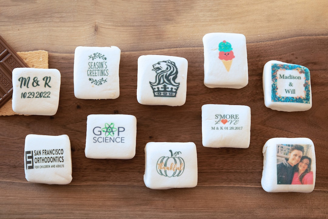 Personalized Food Safe Ink Marshmallows - Add Your Own Images for a ...