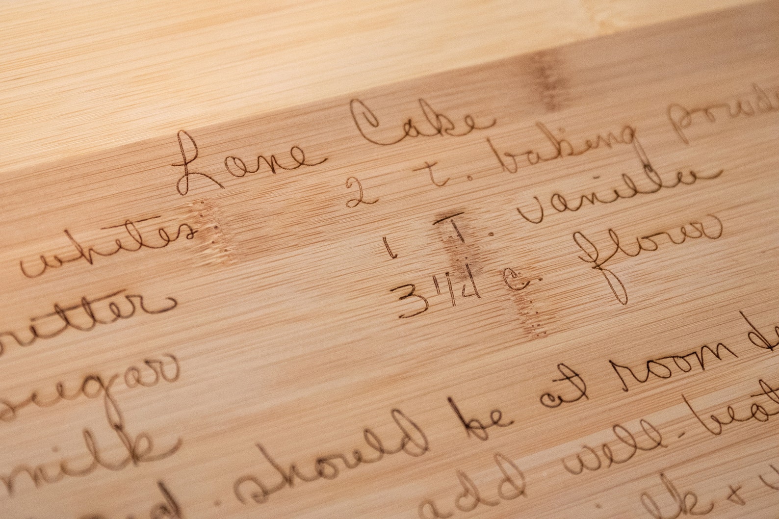 Handwritten Recipe Cutting Board Bamboo - Etsy