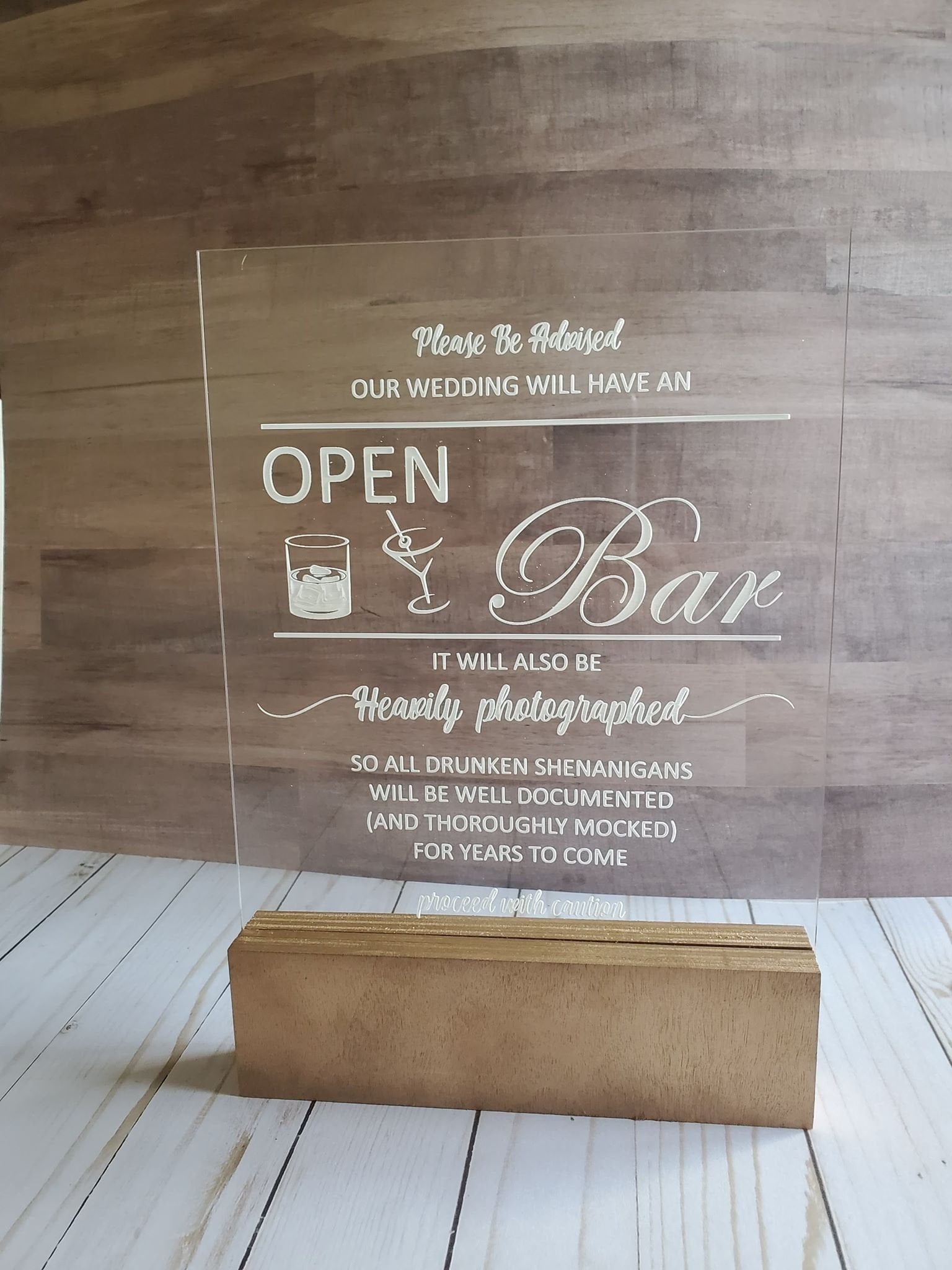 Custom Acrylic Wedding Sign Event Sign Store/Shop Hours | Etsy
