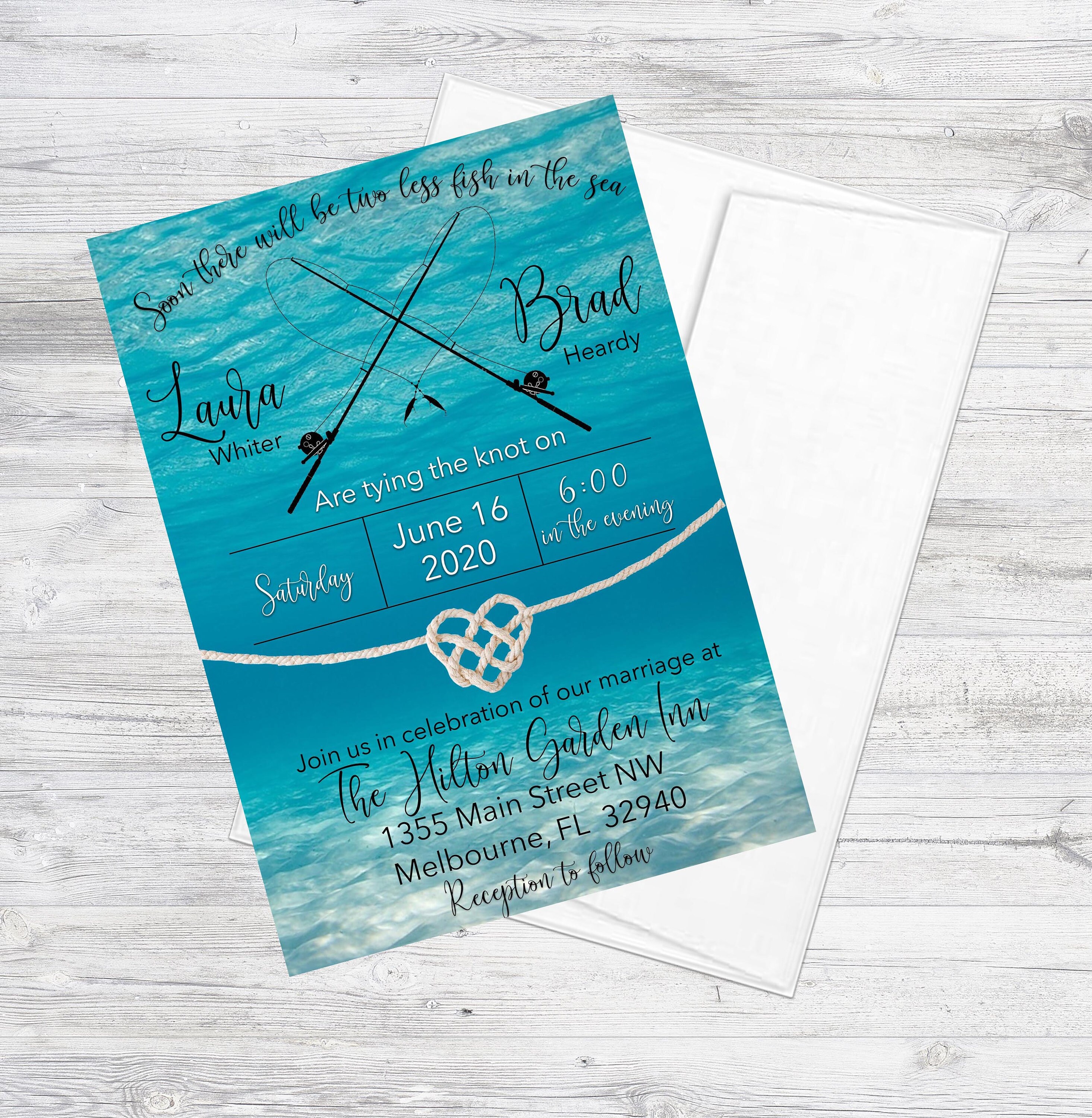 Two Less Fish in the Sea Wedding Invitation Suite - Etsy