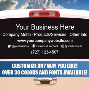 Custom Car Decals Business Decals for Cars and Windows FREE SHIPPING - Etsy