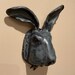 Big Gruff Looking Bunny to Hang on Your Wall, Glossy Surface, Ceramic ...