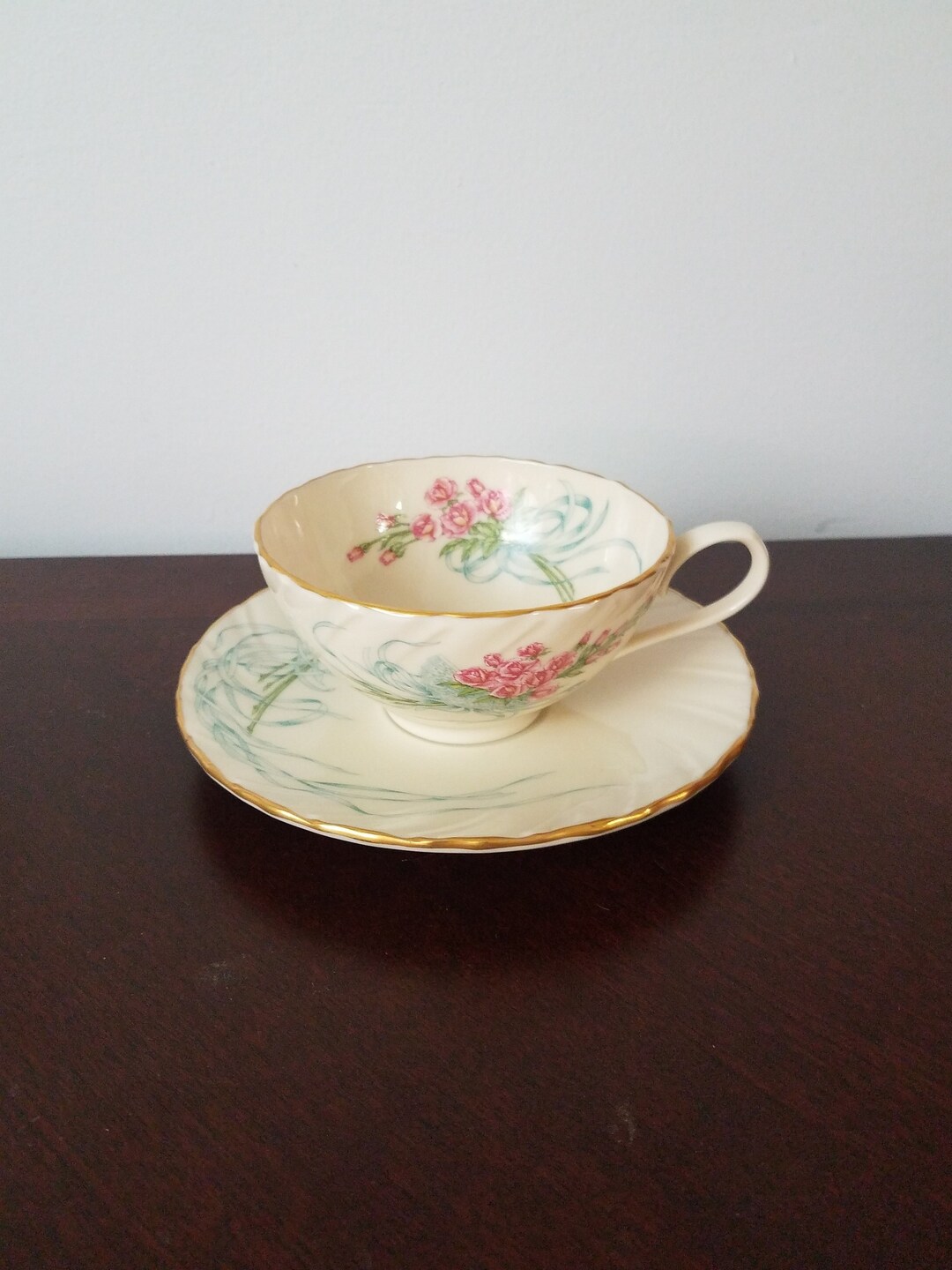 Lenox Rose Bouquet Tea Cup and Saucer Set Limited Edition for Mother's ...