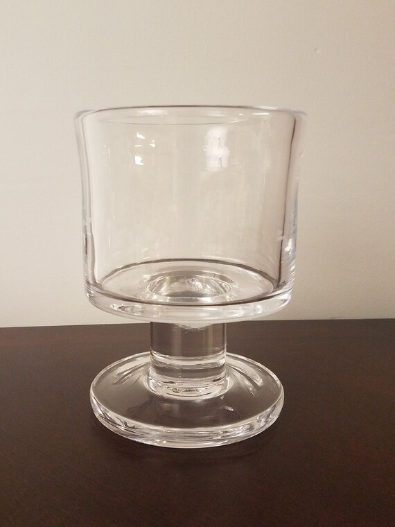 Rare Simon Pearce Clear Glass Pedestal Bowl Small Footed Bowl - Etsy