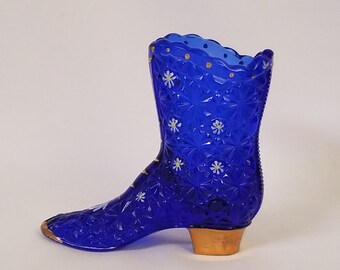 Fenton Glass Boot - Etsy