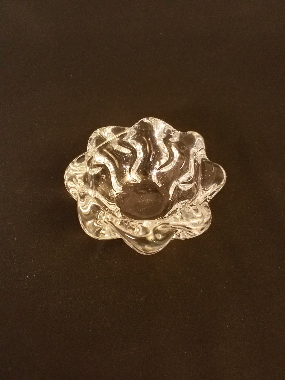 Daum Signed Crystal Nut Dish or Candy Dish - Etsy