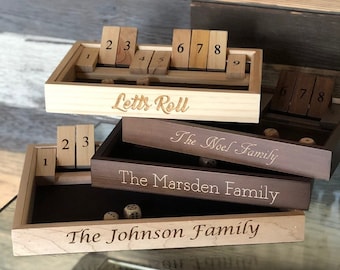 Personalized Wooden Shut the Box With Lid Walnut Stained | Etsy