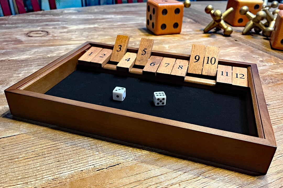 Personalized Wooden Shut the Box Game 13 Inch. Walnut - Etsy